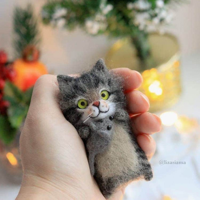 Russian Artist Crafts The Sweetest Felt Cats, You'll Totally Fall In ...