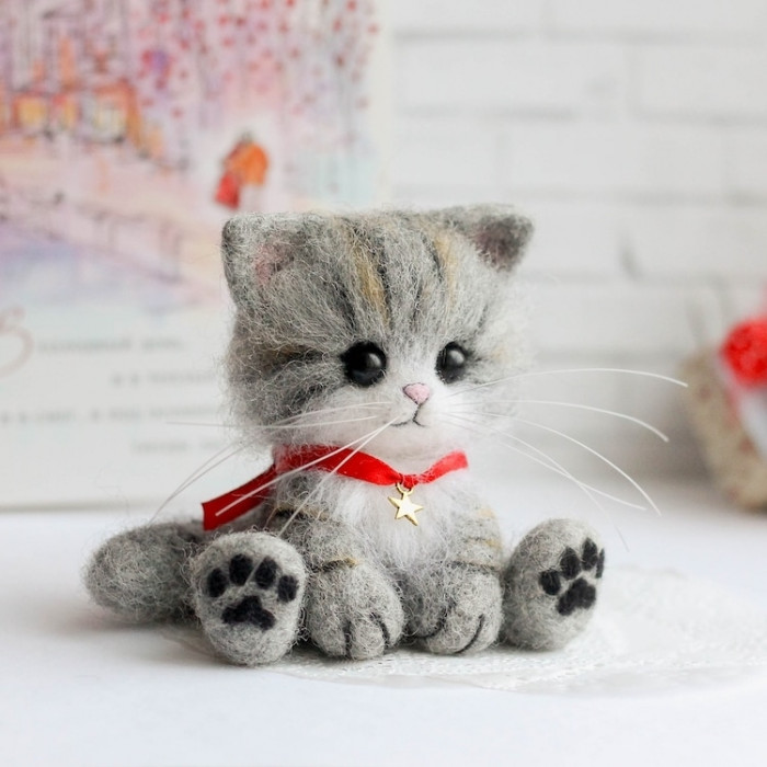 Russian Artist Crafts The Sweetest Felt Cats, You'll Totally Fall In ...