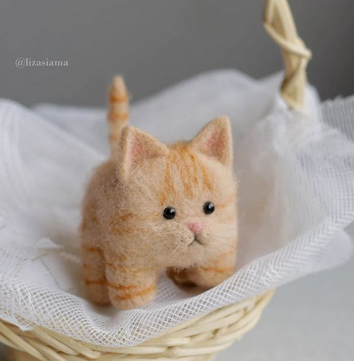 Russian Artist Crafts The Sweetest Felt Cats, You'll Totally Fall In ...