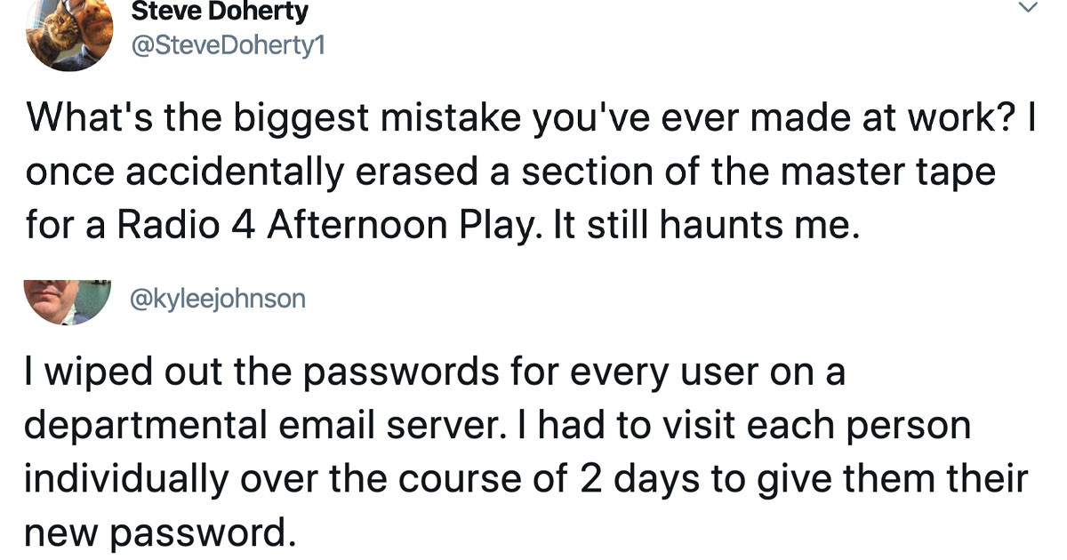 30 Of The Biggest Work Screw-Ups That People Have Shared Online