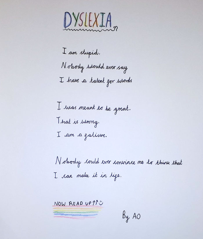 Dyslexic Child Surprises Teacher With A Forwards and Backwards Poem