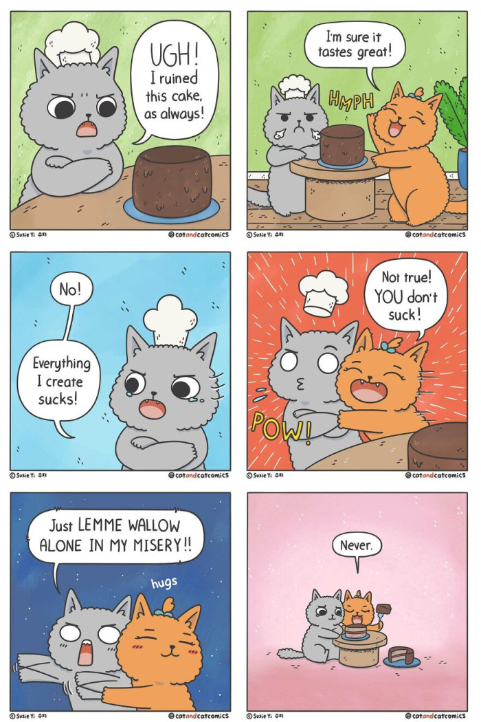 30 Wholesome Comics Showing The Funny Realities Of Living With A Cat As Illustrated By An
