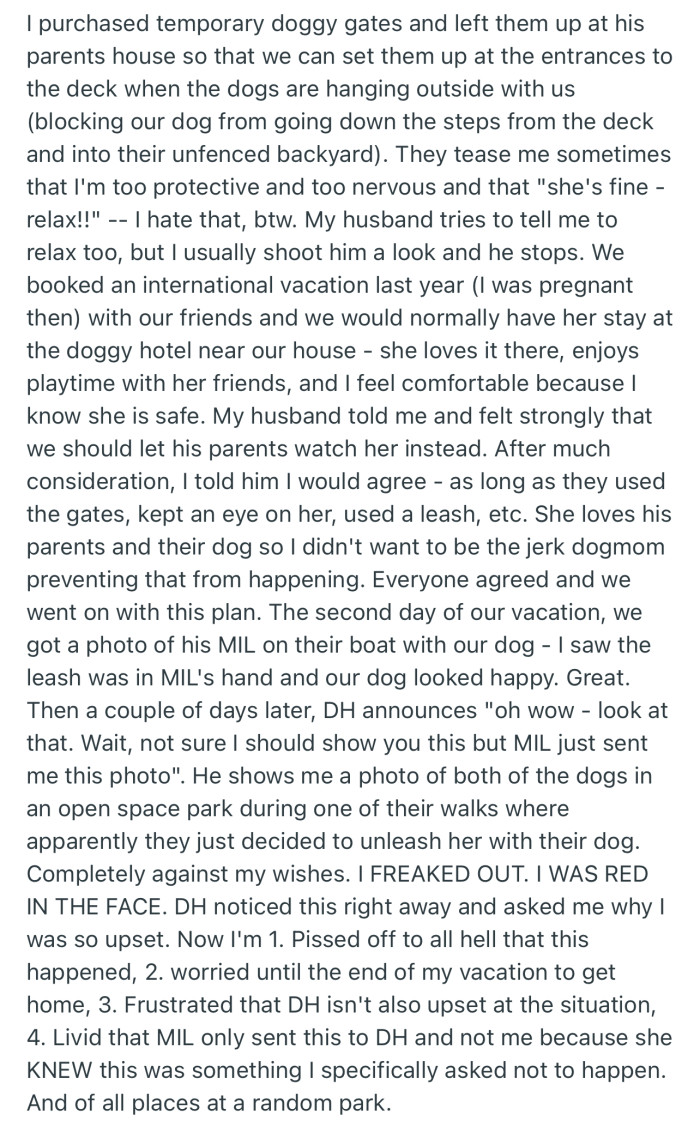 MIL Goes Rogue On Dog-Sitting Duties, Gets Blacklisted From Babysitting ...