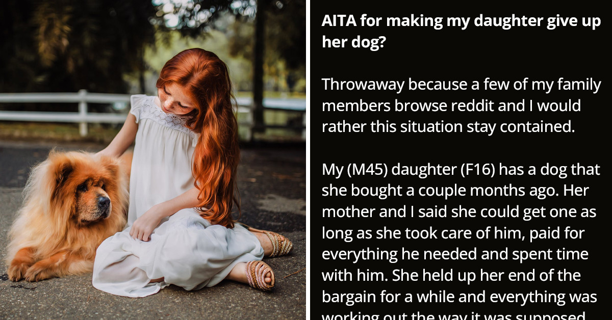 Reddit Users Rip Into Father Who Made His Daughter Get Rid Of Her Dog